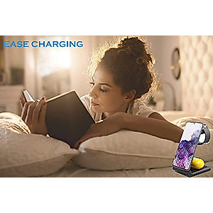 Wireless Charger for Samsung,3 in 1 Wireless Charging Station for Multiple Devices Samsung Android Qi Stand for Galaxy Watch 4 Classic/3/Active2/Gear S3,Galaxy S23/S22 Ultra/S21/S20/S10/Z Fold 3