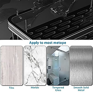 Shower Caddy Shelf Organizer Rack,No Drilling Adhesive Bathroom Shelves Basket Inside Shower,Kitchen Sink Caddy Organizer,Wall Mount Shower Storage Home Organization Rv Accessories.