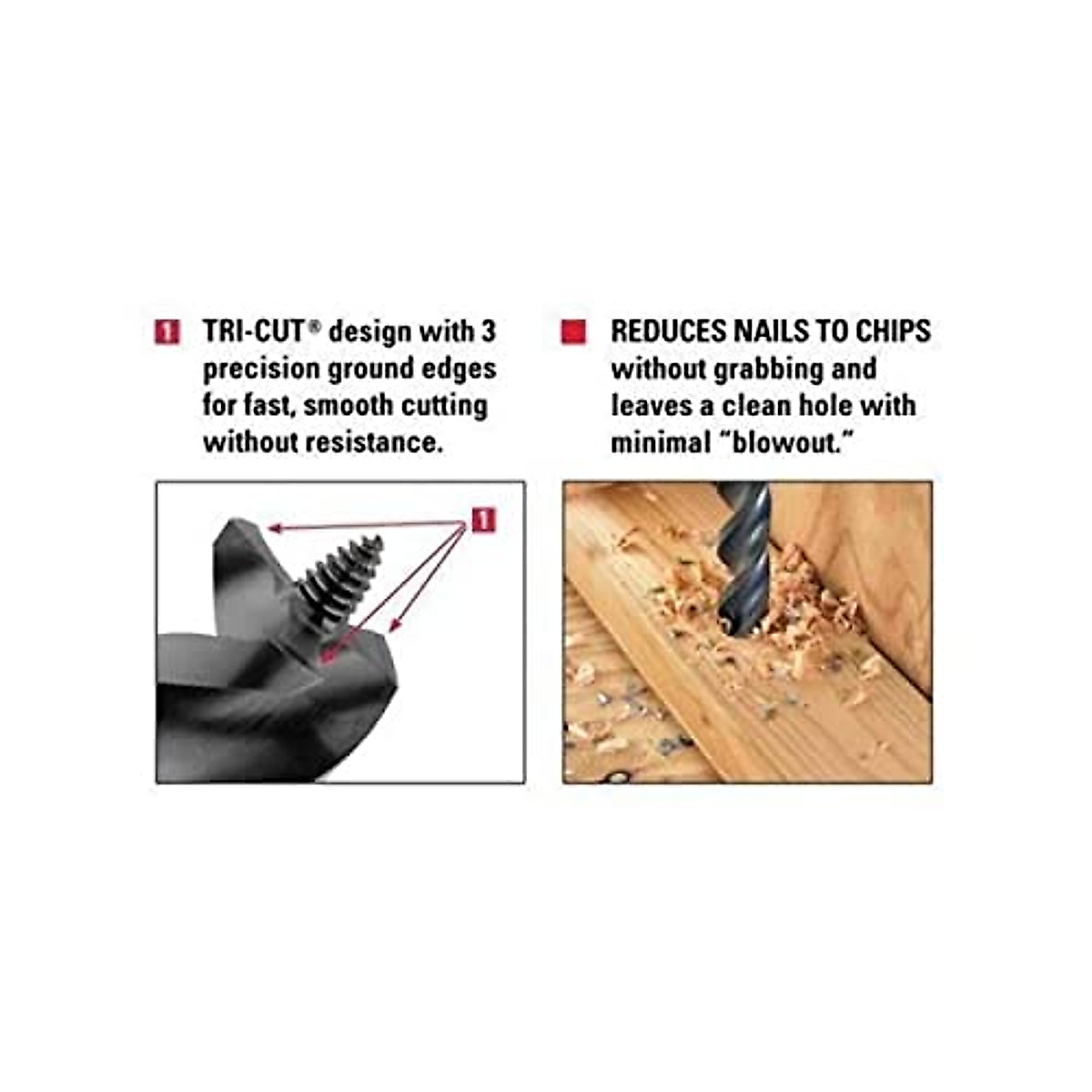 WoodOwl 03809 Tri-Cut 3/4-Inch by 18-Inch Nail Chipper Auger Bit