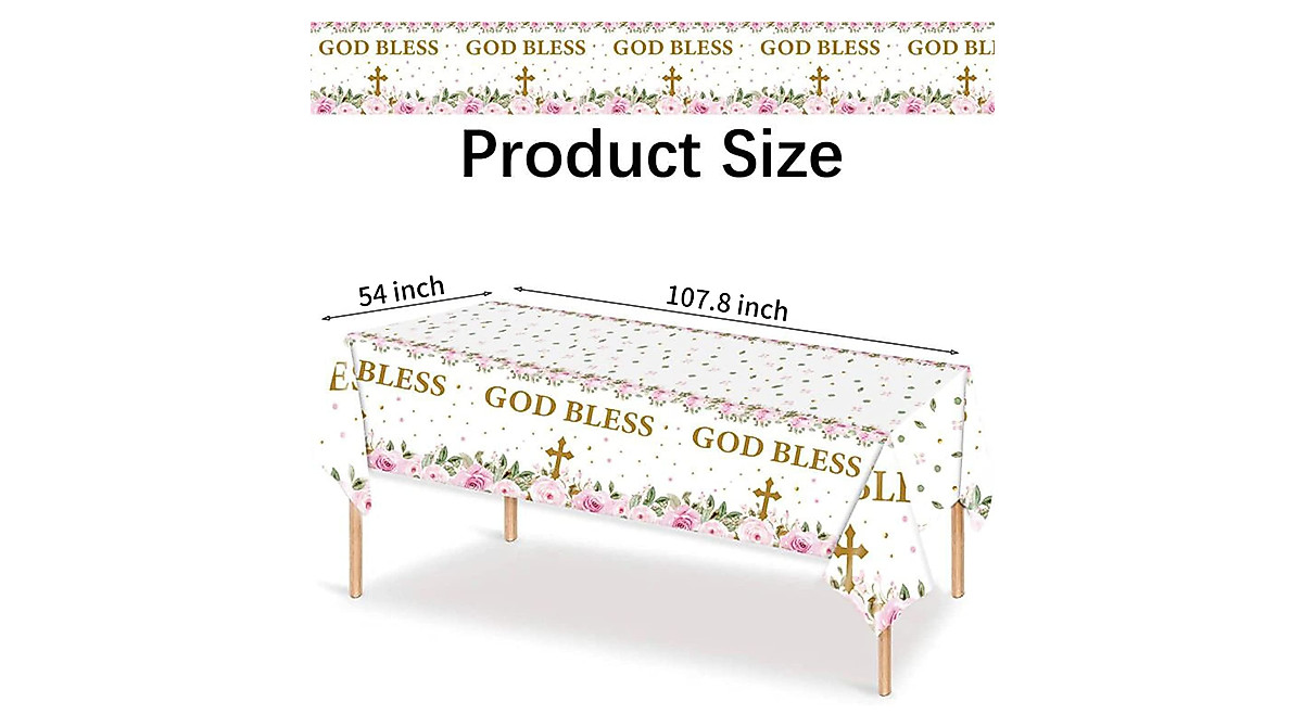 Baptism Decorations for Girls God Bless Party Decorations Floral God ...