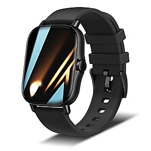 Smart Watch for Android Phones iPhone Compatible 1.7''Full Touch Screen Call Receive/Dial Smartwatch Fitness Tracker with Music, Blood Oxygen, Heart Rate and Sleep Monitor for Women Men