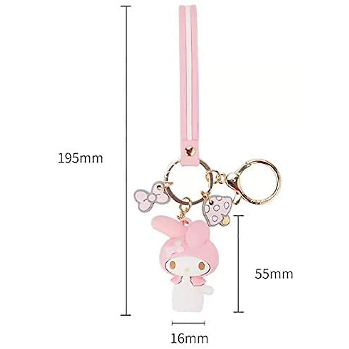 Mtoye Cute Kawaii Accessories Anime Keychain Adorable Premium Quality Cartoon Keychain Keyring Key Purse Handbag Charms
