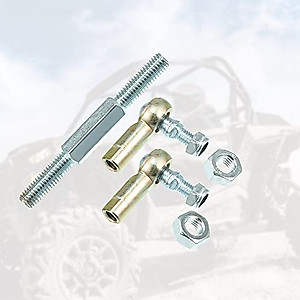 X AUTOHAUX 2pcs M8 110mm Steering Tie Rod Ball Joint for 50cc 70cc 90cc 110cc 125cc 150cc 200cc 250cc ATV Four Wheeler Quad Steering Suspension