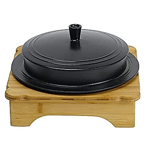 MOOSSE Gamasot Premium Korean Dutch Oven, Rice Pot, Enameled Cast Iron Pot with Lid, Korean Stone Bowl for Induction Cooktop, Stove, Oven, No Seasoning Required (6.7” (17cm))