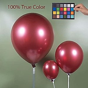 Kozee Burgundy Balloons different sizes 105 PACK 18+10+5 inch Maroon balloon Garland kit For Wedding Birthday anniversary decorations (Burgundy Pearl)