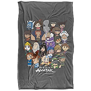 Avatar The Last Airbender Blanket, 36"x58" Chibi Group Silky Touch Super Soft Throw Blanket