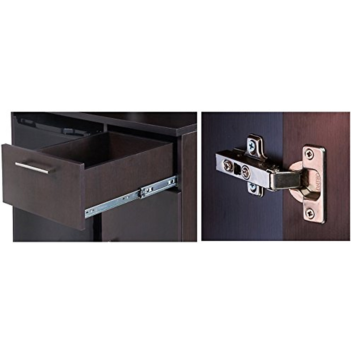 Breaktime Coffee Break Lunch Room Furniture Buffet Model 3257 4 Piece Group Color Espresso - Factory Assembled (NOT RTA) Furniture Items ONLY.