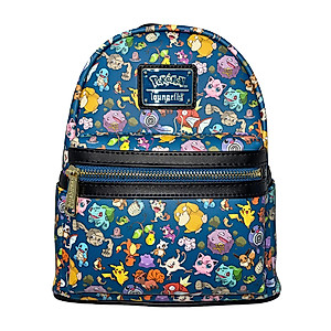 Loungefly Pokemon First Generation Printed Mini Backpack (Navy, One Size)