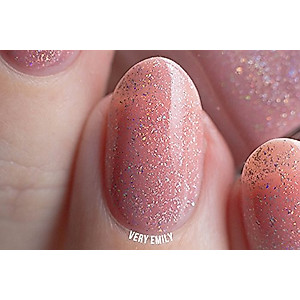 ILNP Sweet Pea - Seashell Pink Holographic Sheer Jelly Nail Polish