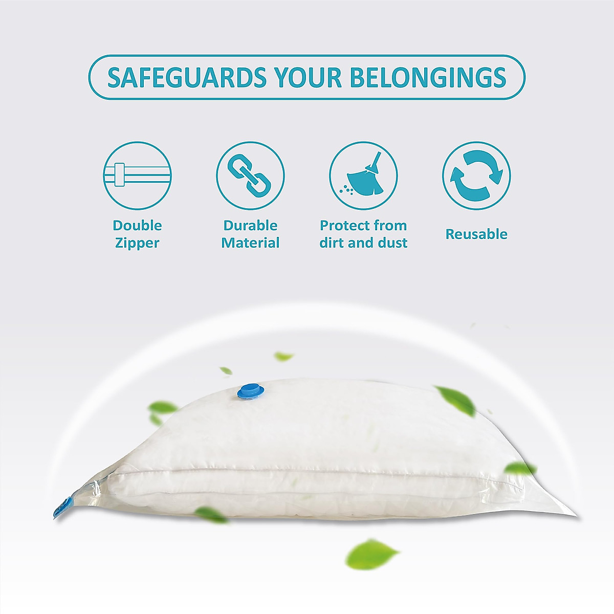 Vacuum Storage Bags with Electric Pump, 10 Jumbo Space Saver Bags Vacuum Seal Bags with Pump, Space Bags, Vacuum Sealer Bags for Clothes, Comforters, Blankets, Bedding