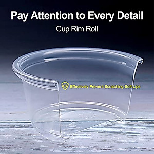 TashiBox Disposable Mini Polypropylene Cups, Portion Cups (No Lids), 200 Count (2 oz)