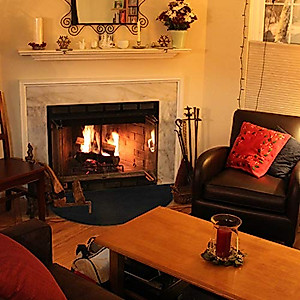 hi!SCI Fireproof Fireplace Mat Hearth Area Rug Fire Retardant Fiberglass Mat Protects Floors from Sparks Embers(24x40inch)