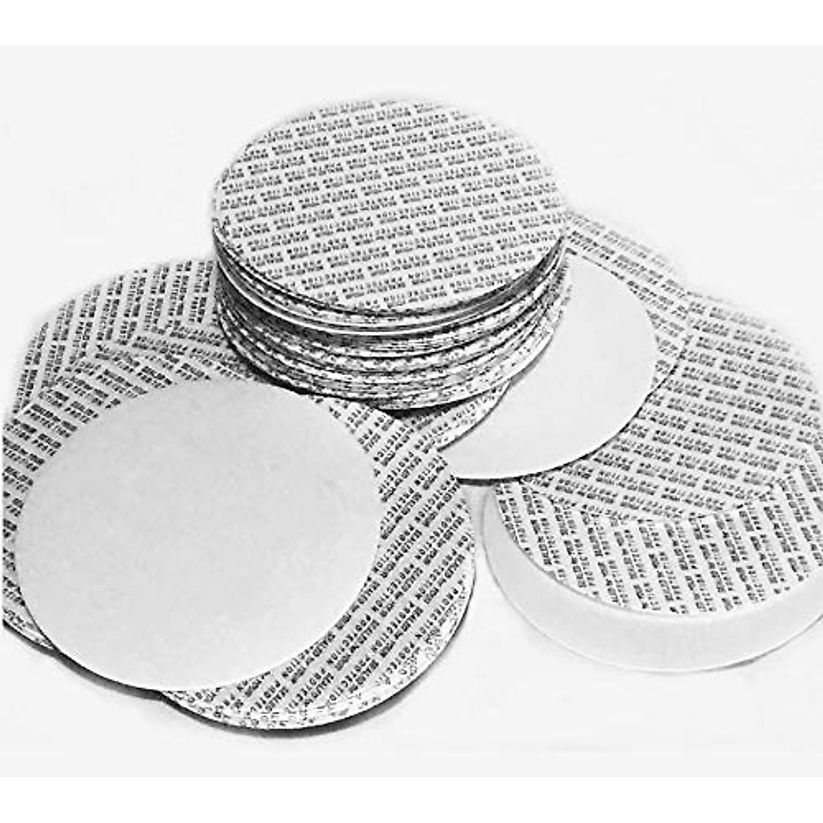 58mm (2.28") Torque Activated Pressure Sensitive Seals Cap Liners -Made in USA- 30 PCS - for Glass & Plastic Jars - No Induction Sealer Needed - Black (30)