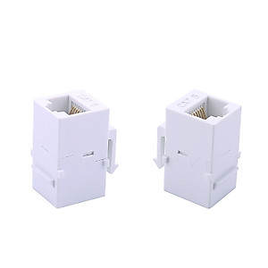 RJ45 Keystone Coupler - 20Pack iGreely Cat6 Cat5e Cat5 Compatible 8P8C Ethernet Network Jack Insert Snap in Adapter Connector Port Inline Coupler for Wall Plate Outlet Panel-White