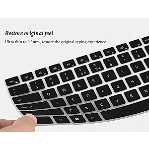 Keyboard Cover for 14" Dell Inspiron 14 5410 5418 5420 5425 5430 7415 7420 7425 7430 7435,Dell Latitude 14 3320 3420/Inspiron 16 5635 5630 5620 5625 7635 7630 7620 16"/Inspiron 13 5310 5320 Skin-Black