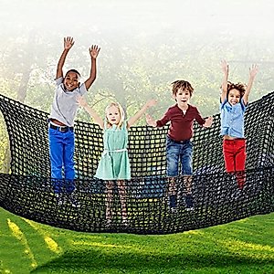 YUCHENGTECH Climbing Cargo Net 9.8' x 9.8' Kids Playground Net Double Layers Heavy Duty Backyard Net Bridge for Tree House Tree Fort Back Yard (9.8' X 9.8')