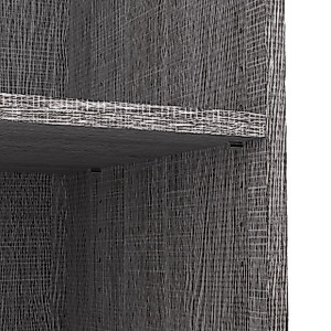 Bestar Pur Wardrobe Organizer with Drawers, Walk-in Closet, Bedroom, Laundry Room, Mudroom, or Entryway, 72W, Bark Grey