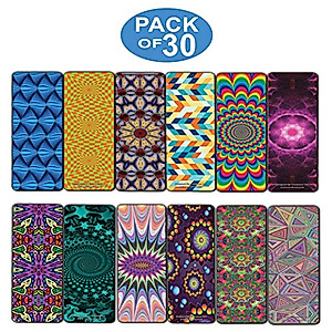 Colorful Patterns Optical Bookmarks Series 2 (30 Pack)