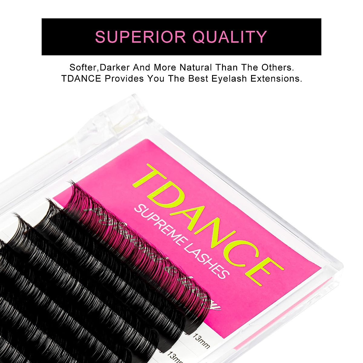 TDANCE Classic Lashes D Curl 0.18mm Thickness 8-15mm + YY Eyelash Extensions C Curl 0.07mm Thickness 8-15mm