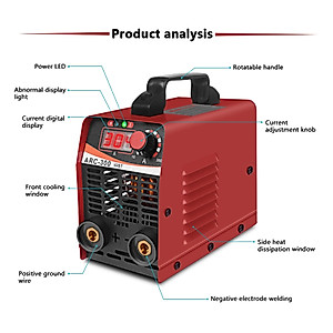 RADNA Portable Home Beginner Lightweight Welder ARC-300 Welding Machine Electric Spot Welding Portable Home Beginner Lightweight Efficient Semi-Automatic Inverter Welder (Color : 110V ARC 225)