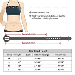 UnFader Pack 3 Women Belts for Jeans Pants, Fashion Gold Buckle Leather Belts