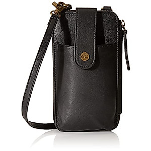 Timberland womens Wallet RFID Leather Crossbody Phone Bag, Black (Cav), One Size US