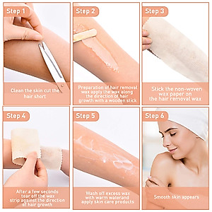 Maitys Hair Removal Kit: 250 Pieces Muslin Waxing Strips and Sticks for Body and Facial Hair Women Men