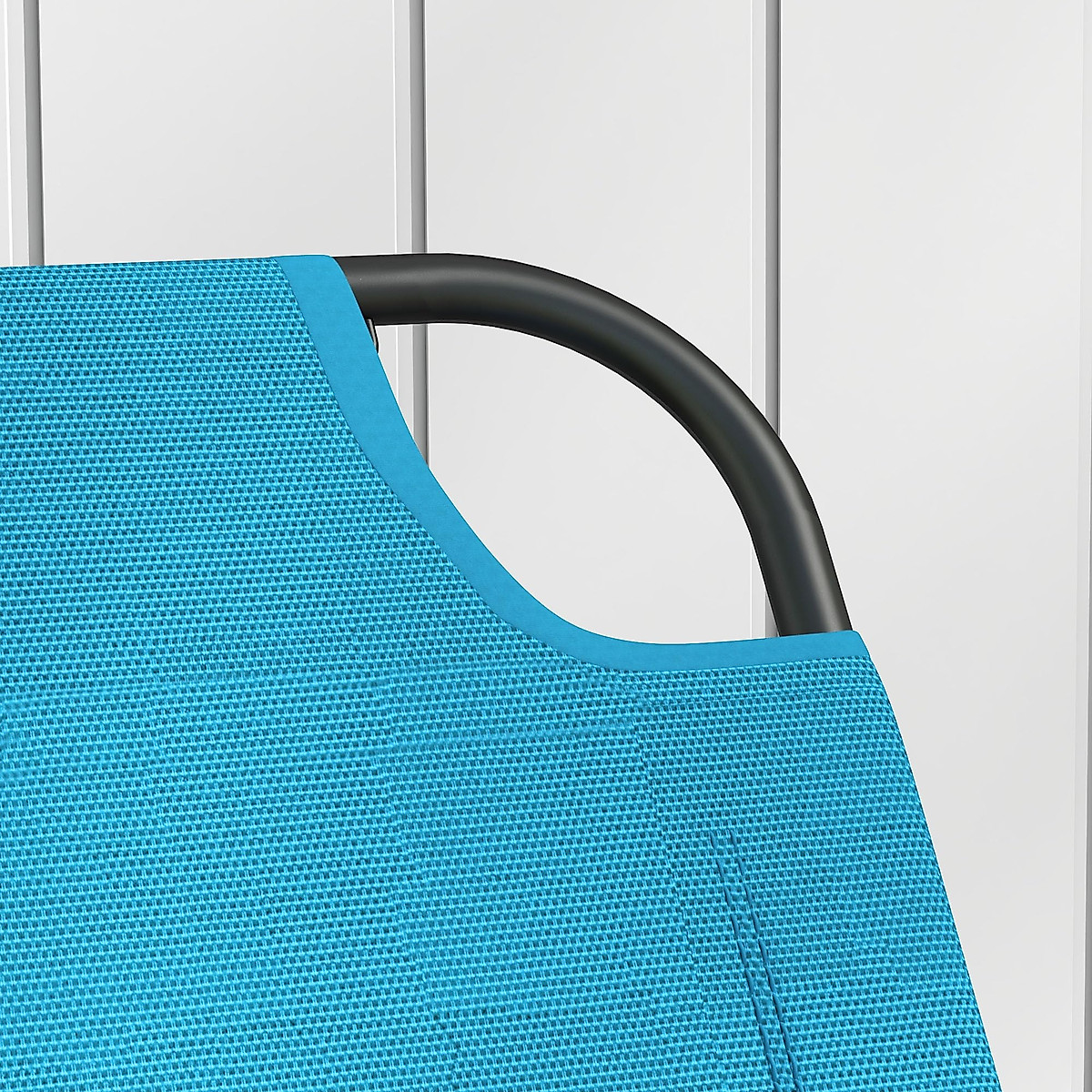 Outsunny Garden Rocking Chair, Outdoor Indoor Sling Fabric Rocker for Patio, Balcony, Porch, Light Blue