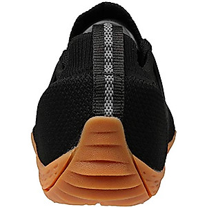 WHITIN Men's Trail Running Shoes Minimalist Barefoot Wide Width Size 10 Toe Box Gym Workout Fitness Low Zero Drop Comfy Tennis Five Fingers Black Gum 43