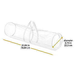 Whitmor Clear Zippered Storage Rolls Gift Wrap Organizer, 25 Count (Pack of 1)