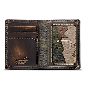 House of Jack Co. Slim Card Wallet | Bifold Credit Card Wallet For Men | Full Grain Cowhide | Minimalist Front Pocket Wallet | Mens Card Holder | Travel Wallet