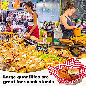 5000 Sheets Sandwich Wrap Sheet 12 x 12 Inch Wax Paper Bulk Fast Food Basket Liners Disposable Parchment Paper Grease Resistant Paper for Party Restaurant Wrapping Bread Fries (Red, White)