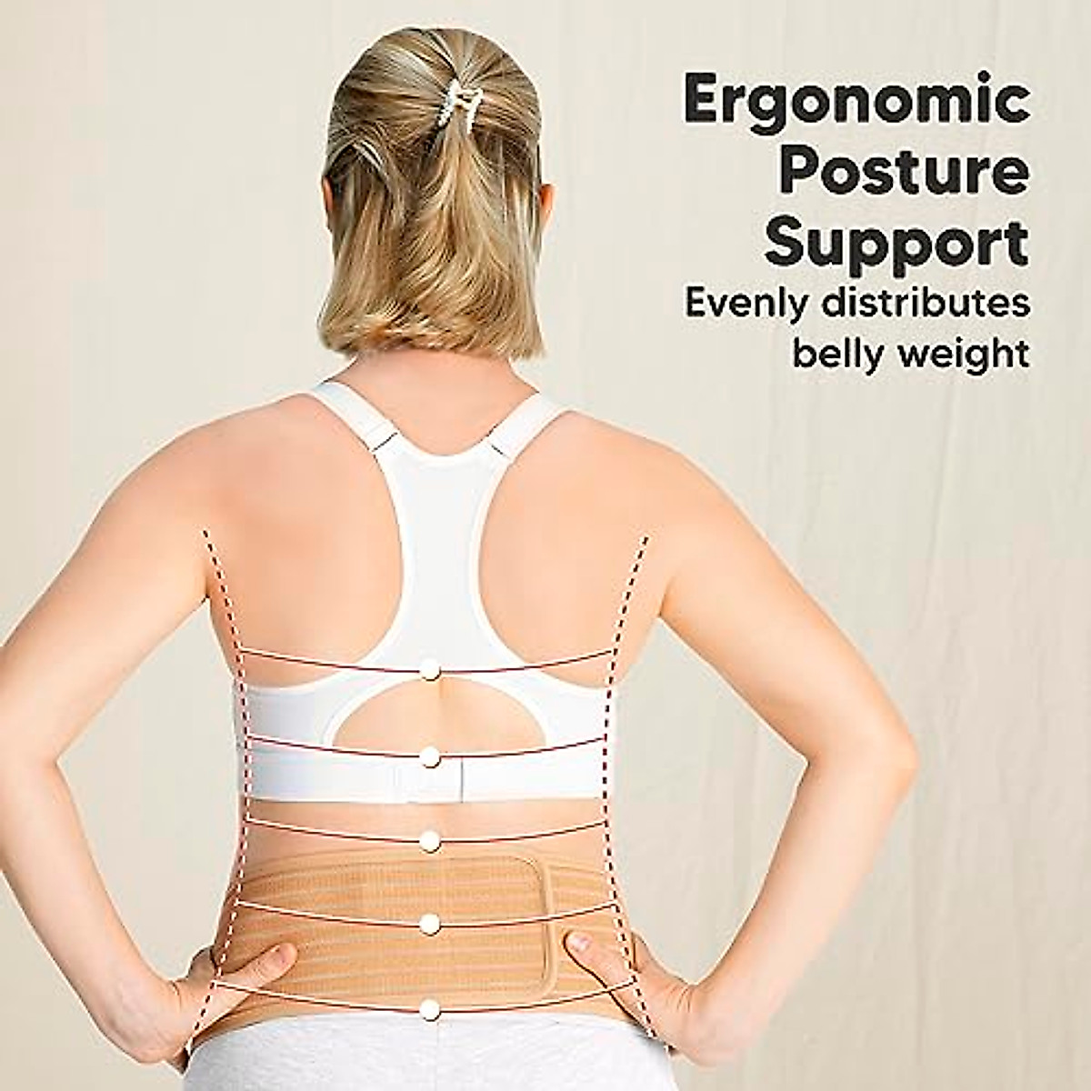 KeaBabies Maternity Belly Band - Soft & Breathable Pregnancy Belly Support Belt - Pelvic /Tummy Band Sling for Pants - Pregnancy Back Brace (Classic Ivory, M/L)