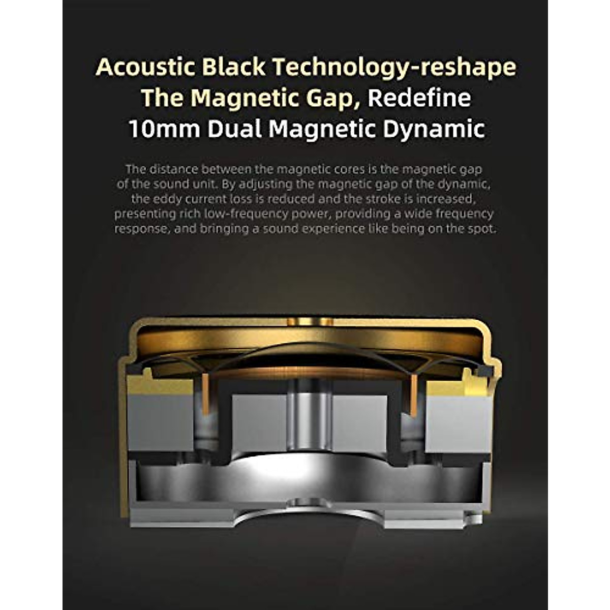 Kinboofi KZ ZSN PRO X in Ear Earphone 1BA 1DD HiFi Bass Earbuds Headphone, Noise Cancelling Headset Metal IEM with Removable C Pin Cable (Black with Microphone)