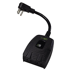 WiOn 50049 Outdoor Wi-Fi Wireless Plug-In Switch, Smartphone And Tablet Automation For Up To 12 Devices, 2 Grounded Outlets, Weather Resistant, Energy Saving, Wifi Controlled Switch