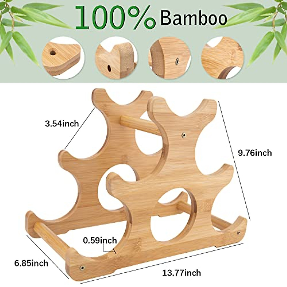 NAKAAOSIK Wine Racks Countertop, 6 Bottles, it is an Ideal Furniture Decoration Wine Rack to Organize The Wine on The Kitchen, Dining Table, Wine Cabinet