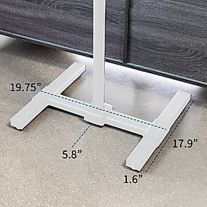 VIVO Height Adjustable TV Floor Stand for 13 to 50 inch Screens up to 44 lbs, LCD LED OLED 4K Smart Flat and Curved Monitor Panels, Max VESA 200x200, White, STAND-TV07-W