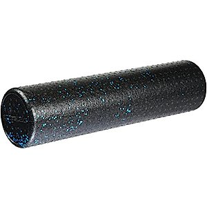Amazon Basics High-Density Round Foam Roller for Exercise and Recovery - 24-Inch, Blue Speckled