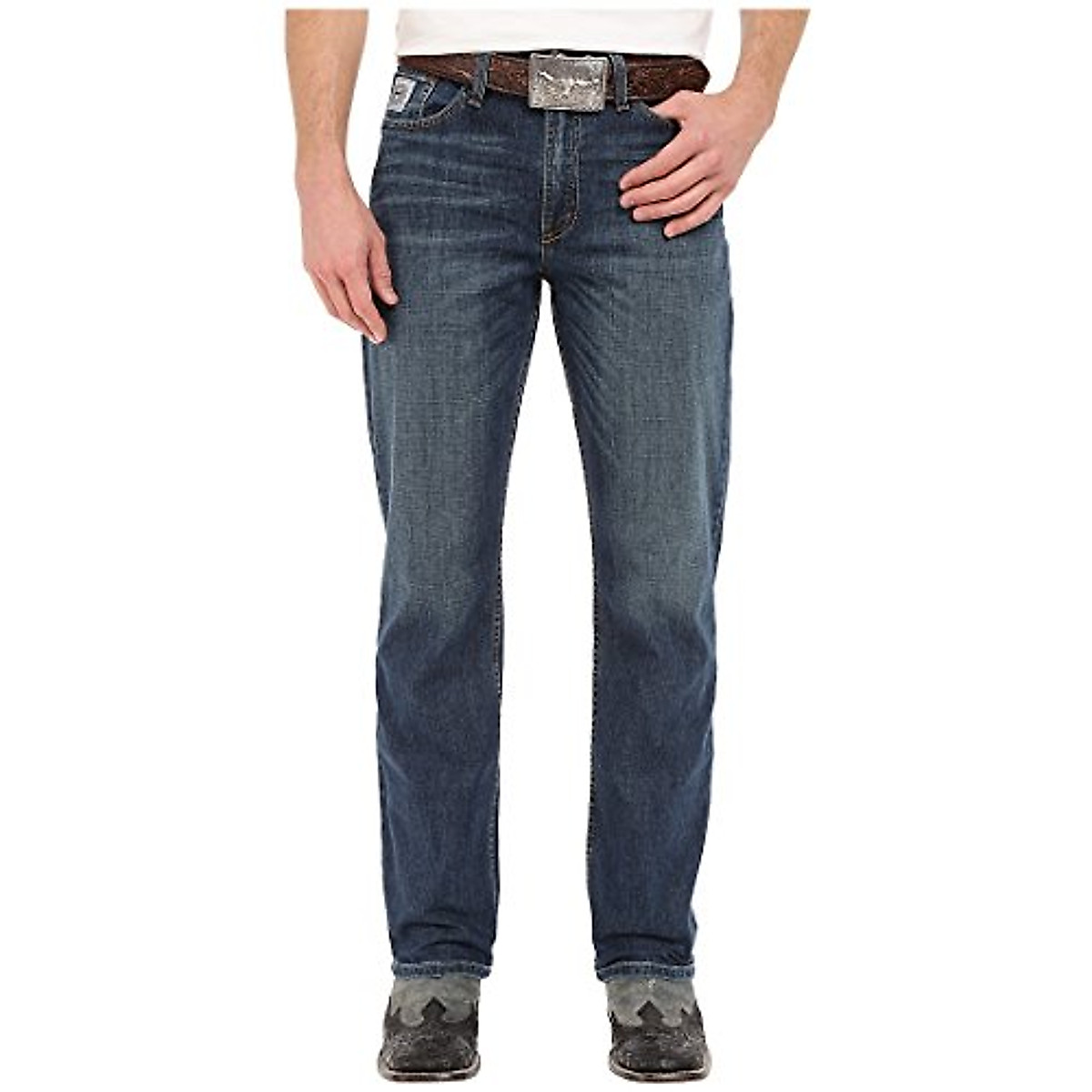 Cinch MB98034006 Silver Slim Dark Mid Rise Jean