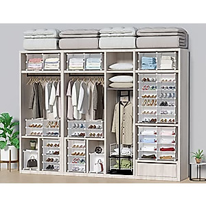 HOMIDEC Shoe Storage, 10-Tier Shoe Rack Organizer for Closet 20 Pair Narrow Shoes Shelf Cabinet for Entryway, Bedroom and Hallway