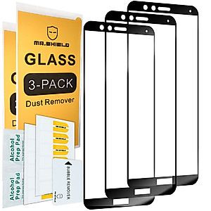 Mr.Shield [3-PACK] Designed For Huawei Mate SE [Japan Tempered Glass] [9H Hardness] [Full Cover] Screen Protector with Lifetime Replacement