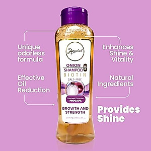 ANYELUZ Onion Shampoo, Cleanses and Reduces Oiliness, Provides Shine and Ideal for all Hair Types, Contains Natural Extracts, Salt and Paraben Free