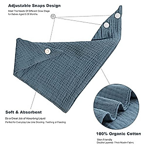 YEONHWA 10Pack Soft Muslin Baby Bibs, Cute Banadana baby Drool Bib for Girls & Boys, Super Absorbent Bibs Set for Teething and Drooling, Solid Color