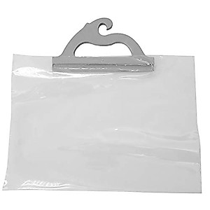 Monaco Hanging Storage Bags, 10-pack of 12 x 9-inch Clear Plastic Bags for Classroom, Library, and Pharmacy Use