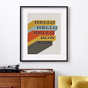 Smells Like Teen Spirit mid-century modern song lyric wall art print music band poster retro room decor bedroom aesthetic artwork living room dorm office (8x10" Print)