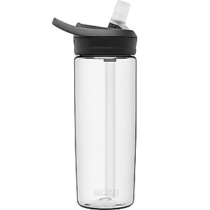 CamelBak eddy+ Water Bottle with Tritan Renew – Straw Top 20oz, Clear
