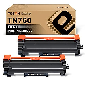 2-PACK TN760 MFC-L2710DW Toner TESEN Compatible Cartridge Replacement for Brother TN760 TN730 for HL-L2325DW HL-L2350DW HL-L2370DW HL-L2390DW HL-L2395DW MFC-L2690DW MFC-L2717DW MFC-L2750DW DCP-L2551DW