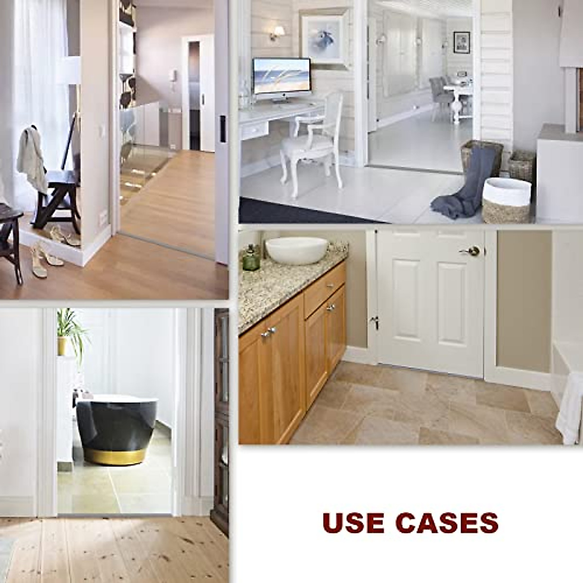 9.84 Feet Floor Transition Strip Waterproof Self Adhesive Transition Profile Flooring Cover Strips Vinyl Floor Edge Trim Floor Joining Strip Floor Bar Flat Divider Strip(Gray)