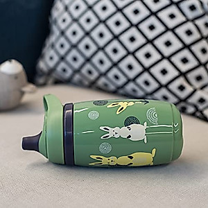 Tommee Tippee Superstar Insulated Sportee Toddler Water Bottle, (9oz, 12+ Months, 2 Count), Green and Warm Gray