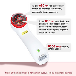 Portable Infra Red Cold Laser Light Therapy Device for Dog Pain Relief 5000mAh Low Level Infrared Laser Therapy Machine Pet 808 650nm Professional Vet LLLT Horse Healing Treatment Home Muscle Relax